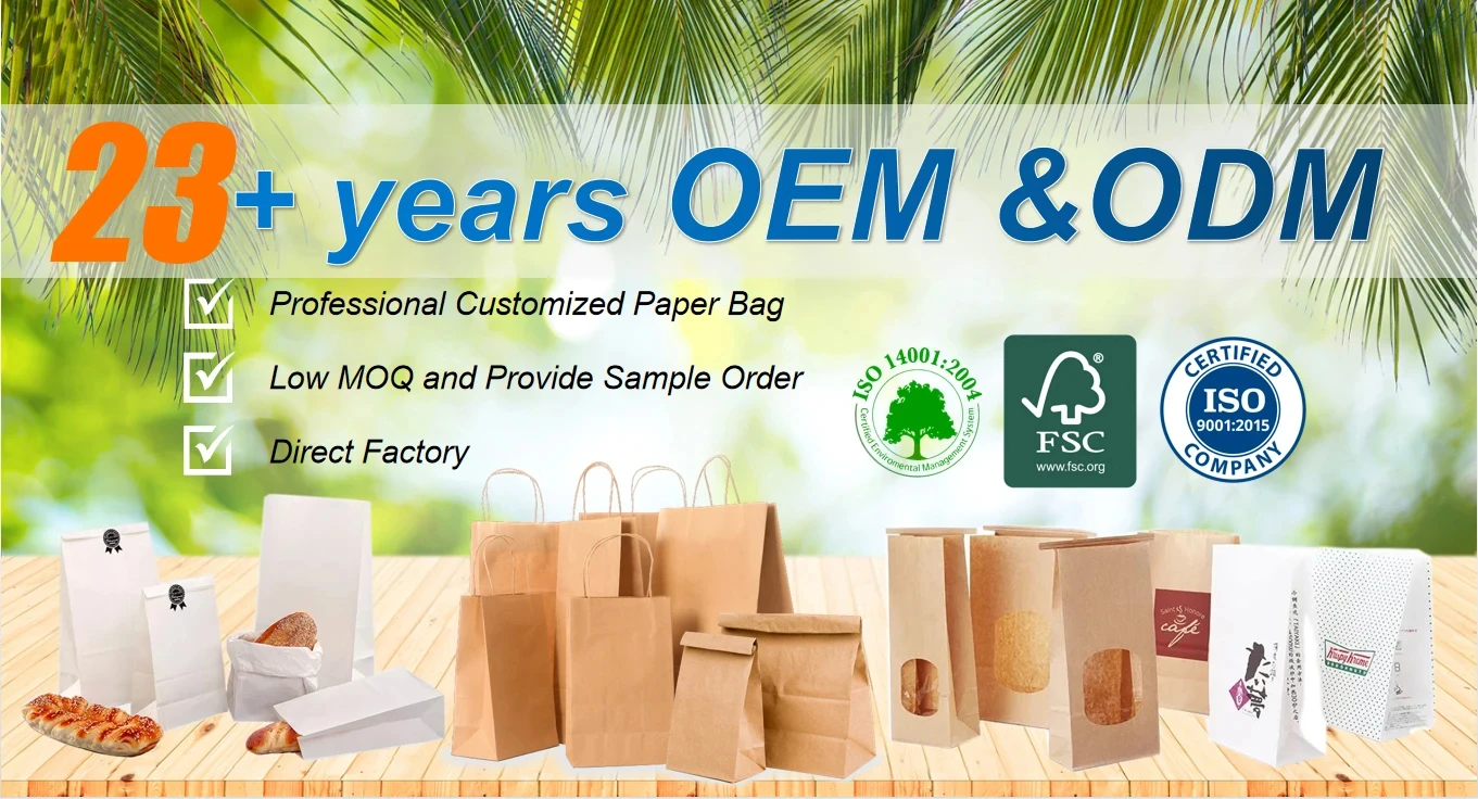 Own Handle Black Clothing Food Wholesale Packaging Printed Luxury Kraft ...