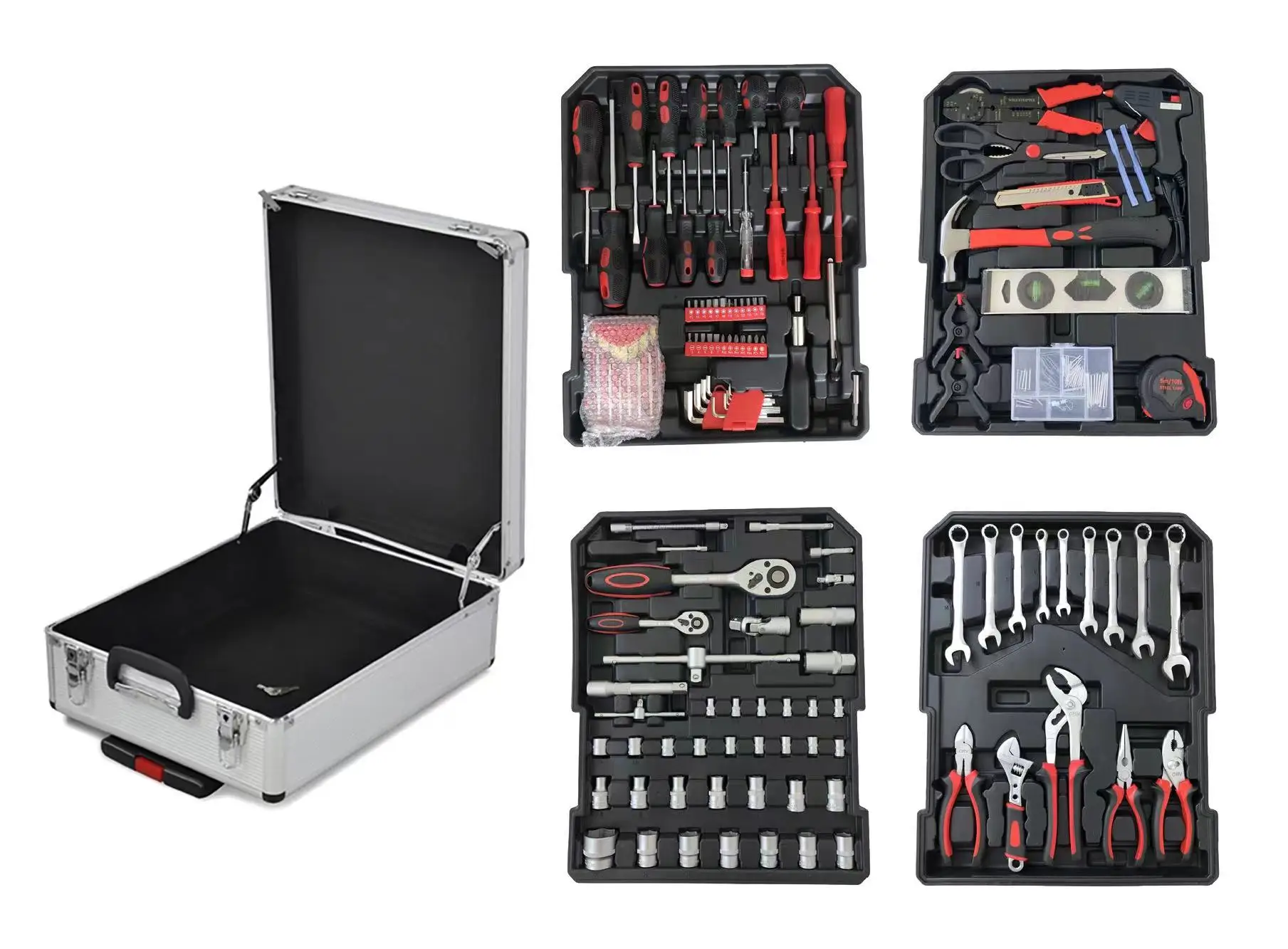Multi-purpose Portable Hand Tool Kit Trolley Case Mechanics Toolbox Set ...