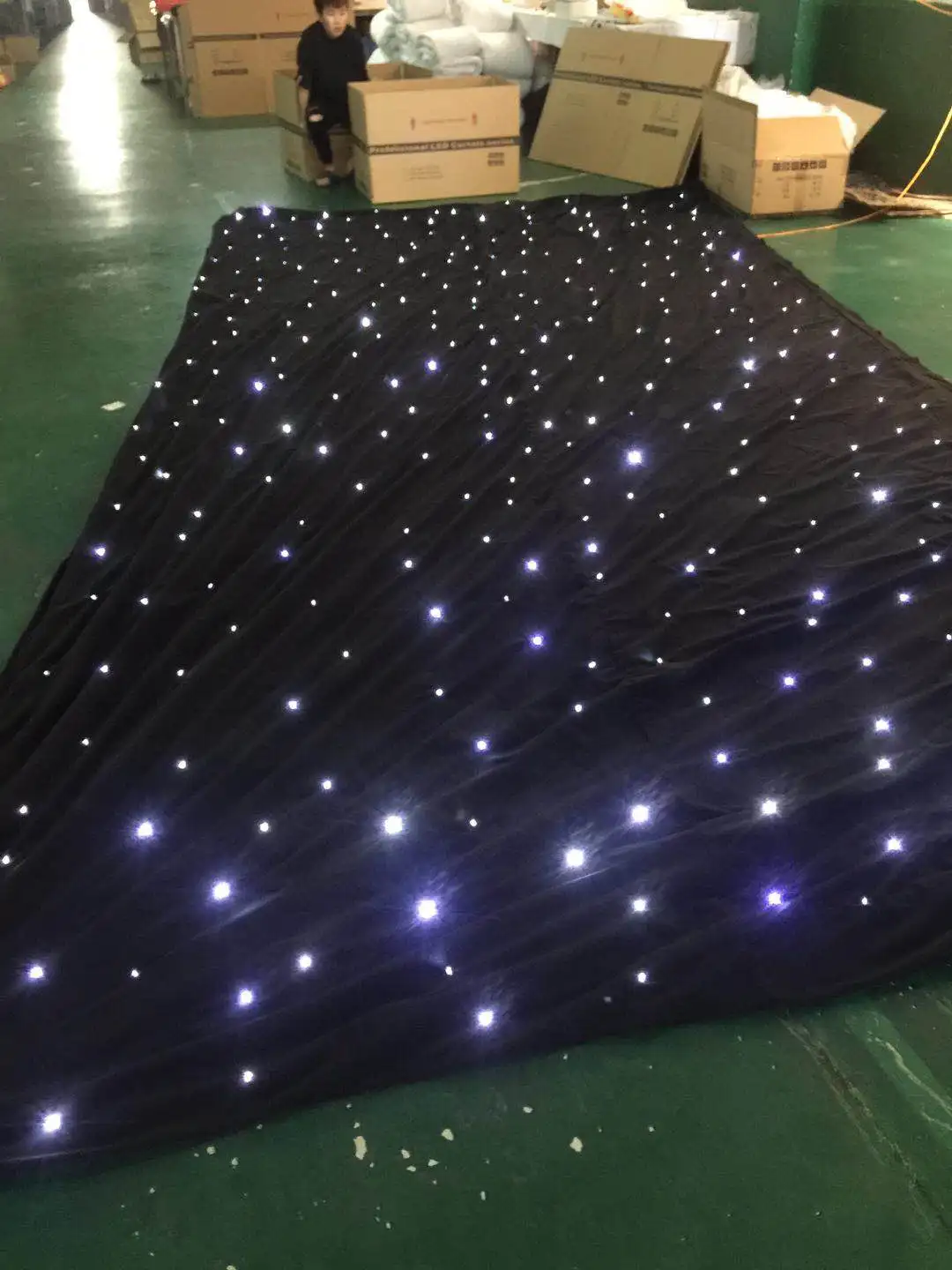 Background Stage Flexible Foldable Led Star Curtain Rgb Dmx Starry Sky ...