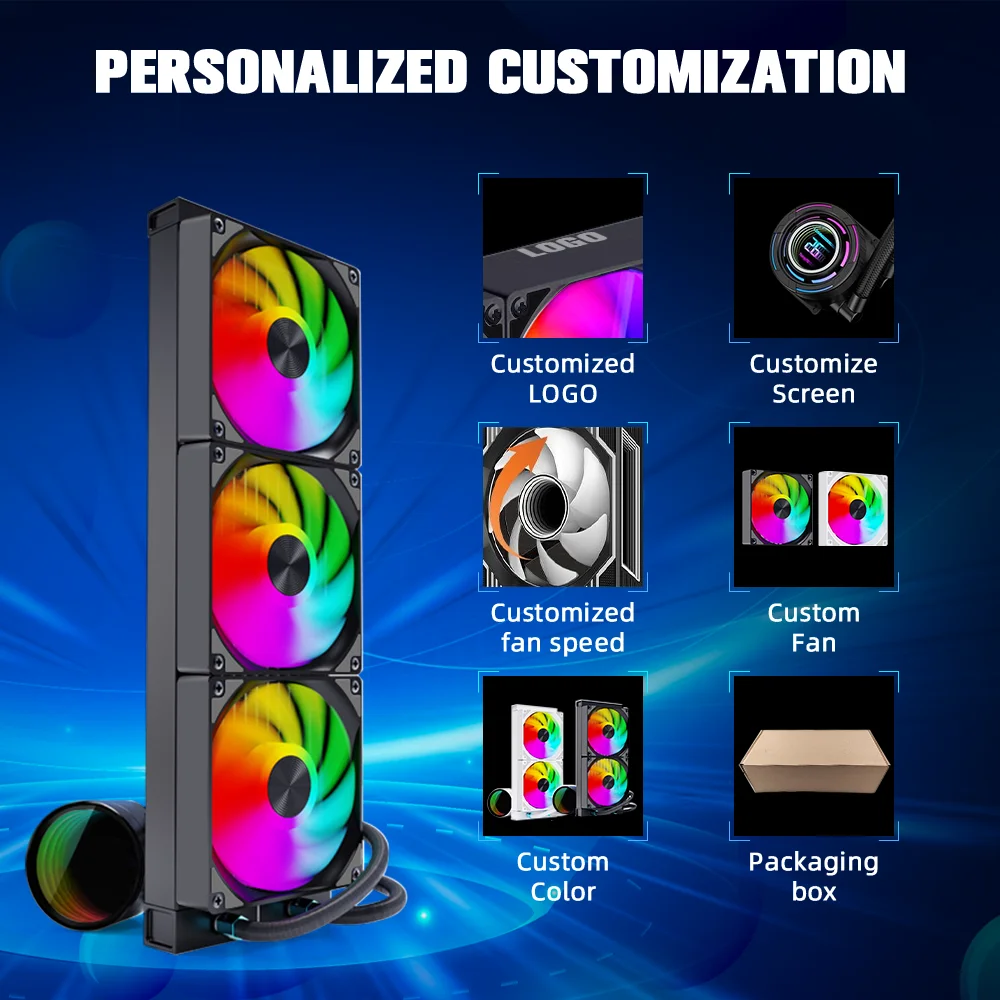 Aidecoolr RGB 360mm CPU Water Cooling Liquid Cooler with Silent ARGB ...