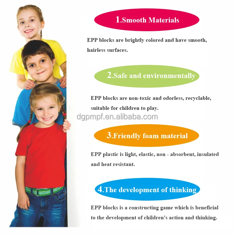 Commercial Safety Playground Toys Colorful Large Children Epp Building ...