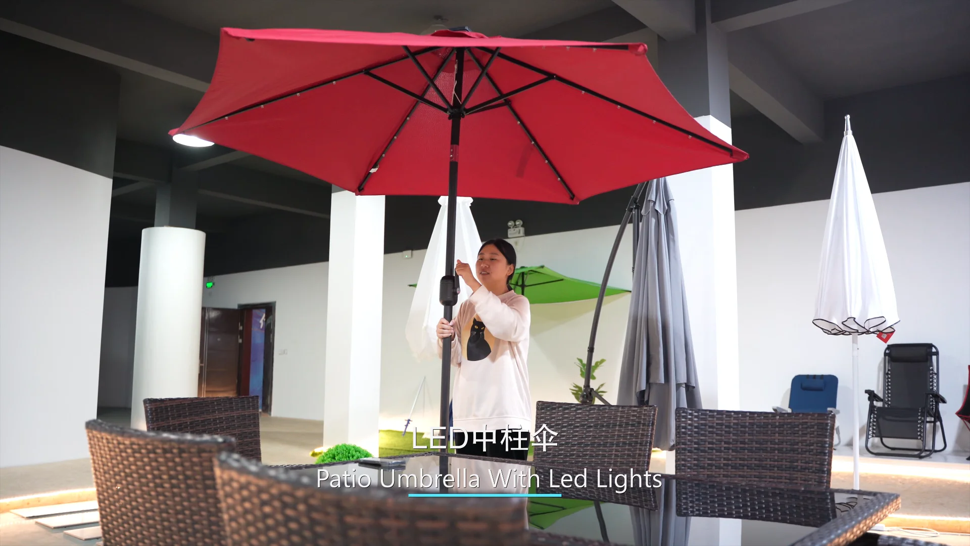 9ft Outdoor Patio Parasol Table Umbrella 10ft Round Market Umbrella ...