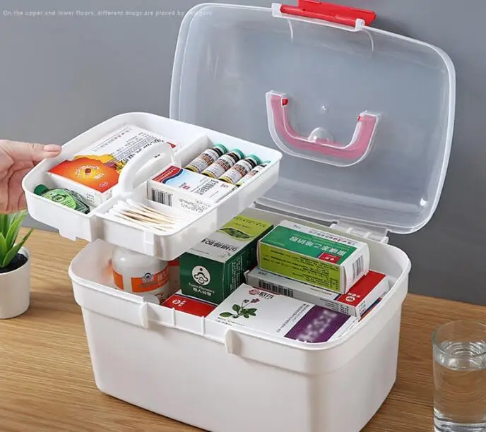 Medical Box First Aid Empty Medicine Storage Box Family Emergency Kit ...