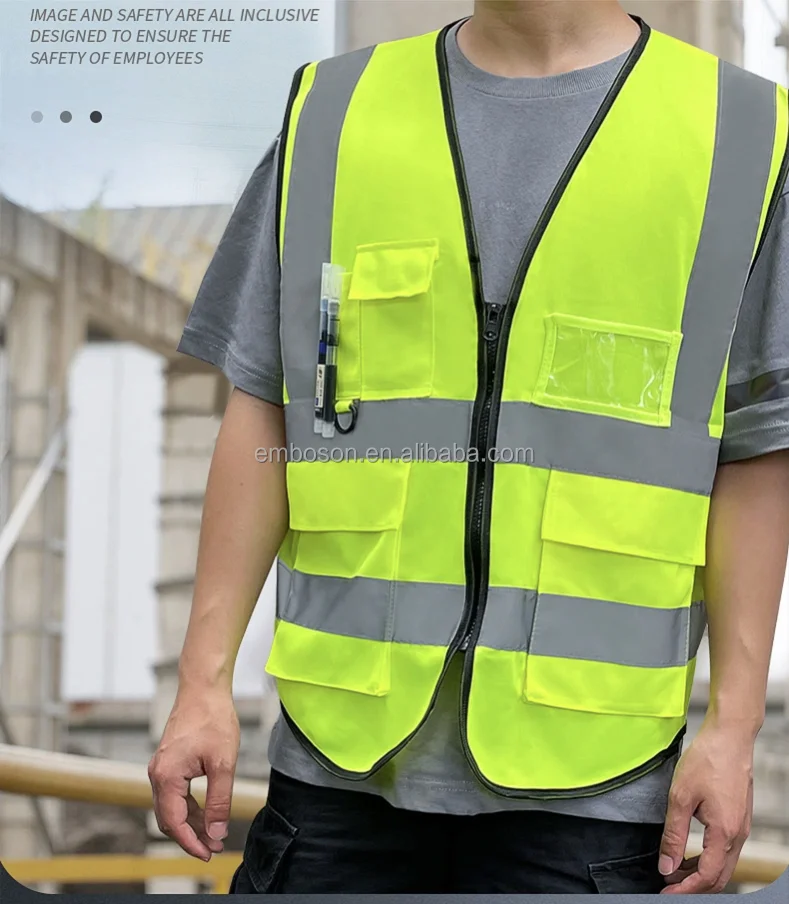 Reflective Safety Vest Construction Safety Clothing Custom High ...