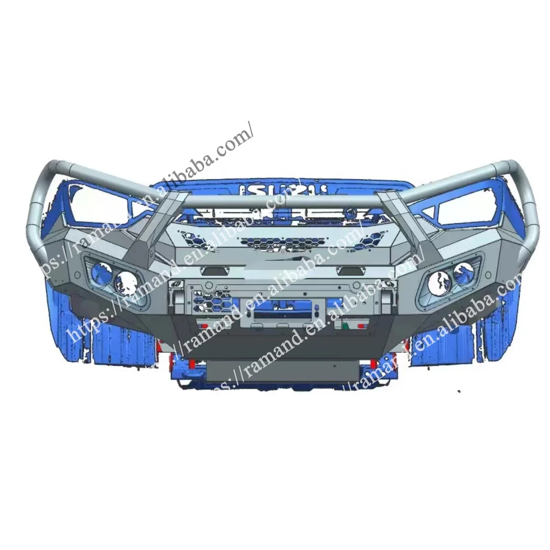 Hm Hilux Revo Rocco Bull Bar With Protector Hamer Steel Front Bumper ...