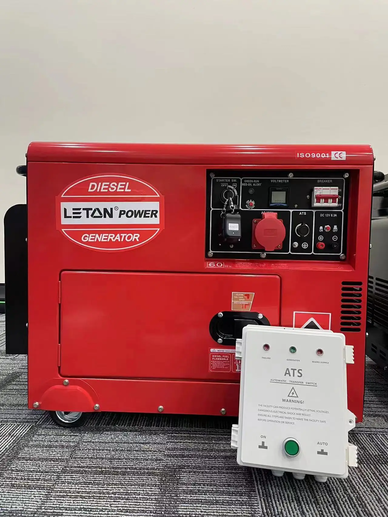 Leton Power Soundproof 5kw Portable Generator - Silent & Efficient