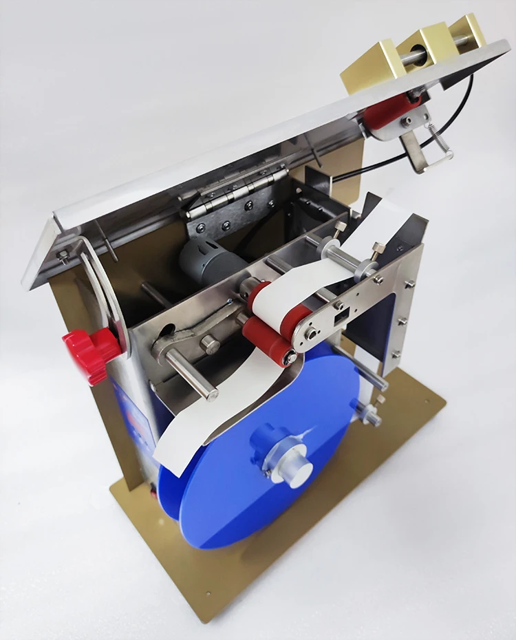 Small Semi-automatic Labeling Machine Label Stripper Right Angle ...