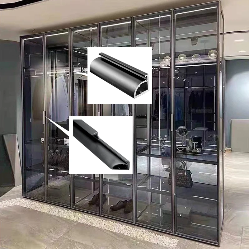 Modern Styles Glass Door Profile 20mm 25mm 30mm Aluminum