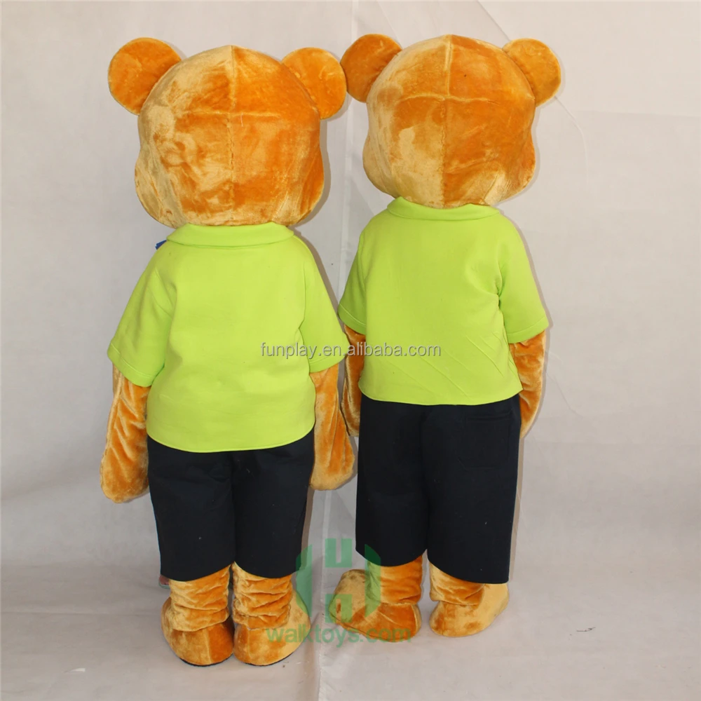 Custom Teddy Bear Suit Yellow Mascot Costume Fancy Party Festival Dance ...