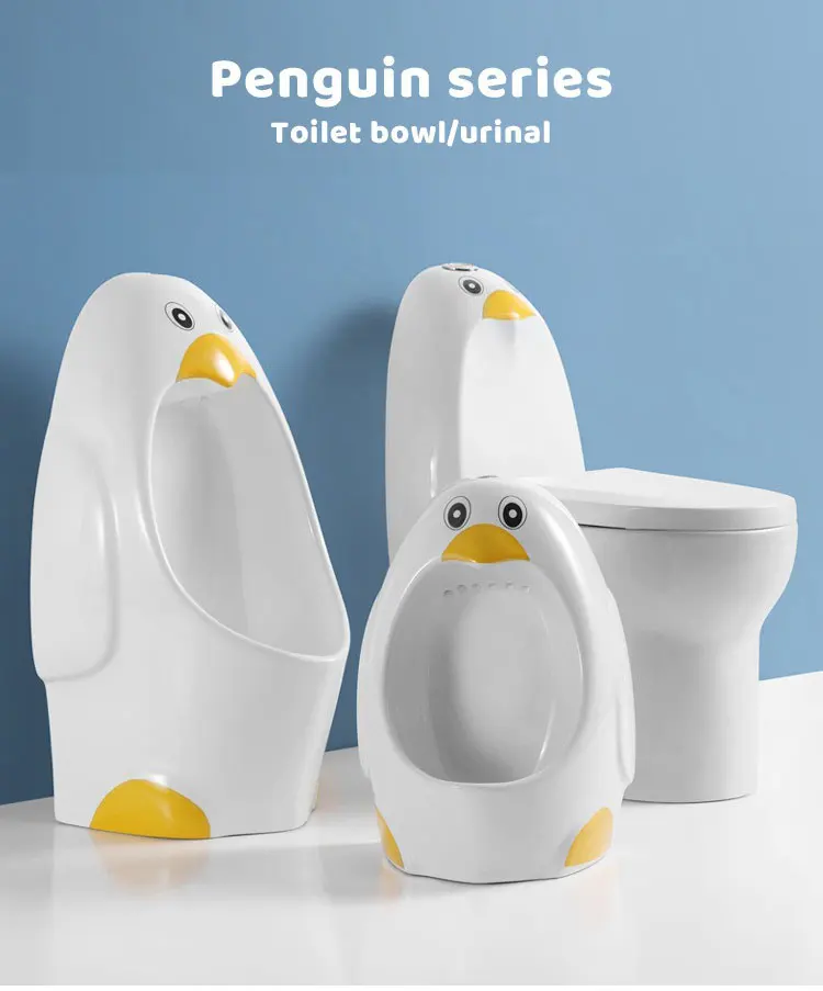 Modern Kindergarten Bathroom One-piece Kids Toilet White Color Wall ...