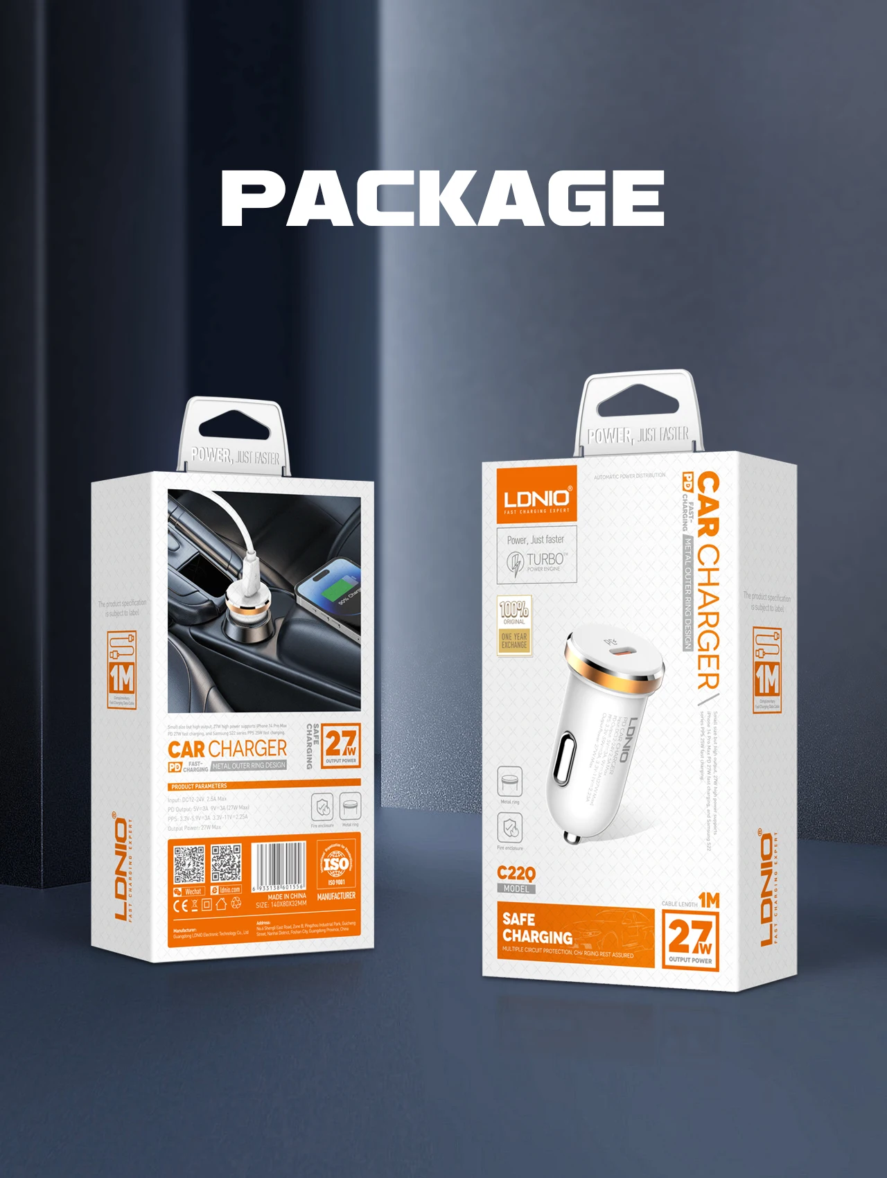 Ldnio C22q Fast Charging 27w Type C Car Charger Pd3.0 Car Usb Charger ...