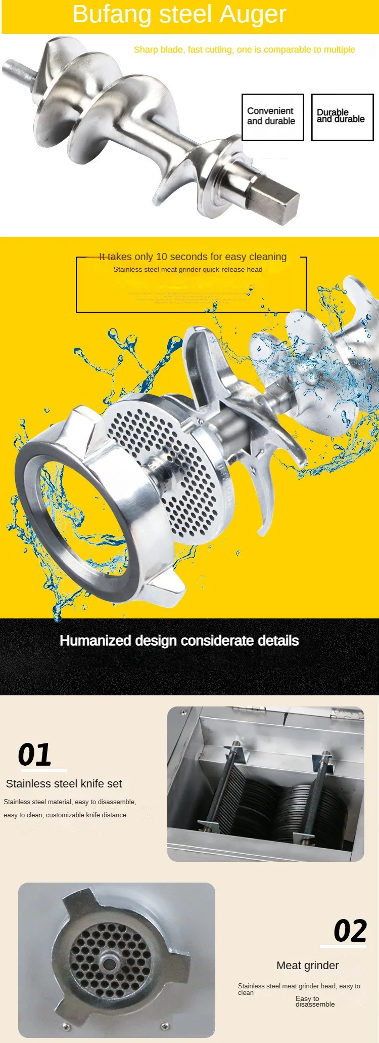 Meat Grinder Electric Machine Meat Grinder Used Commercial Meat Mincer ...