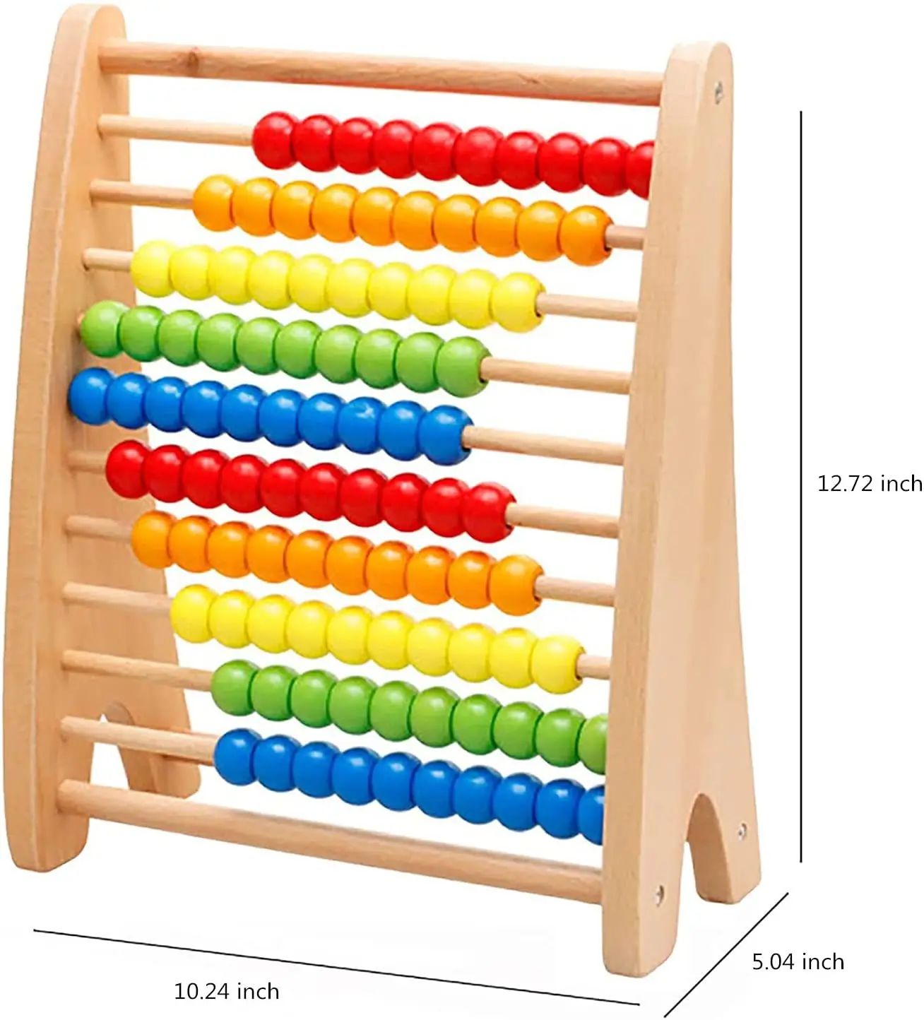 Wood Learning Calculation Stand Building Blocks Children's Abacus Beads ...