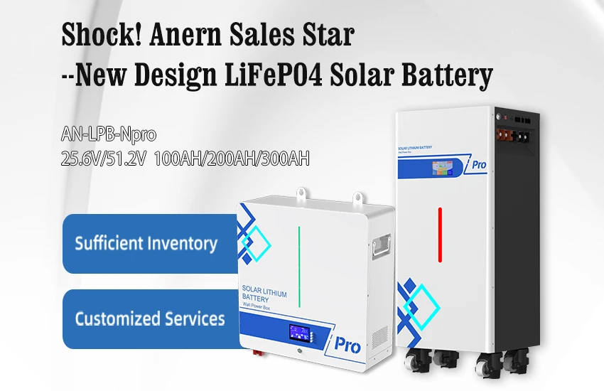 Anern Solar Power Wall - Efficient Lifepo4 Batteries