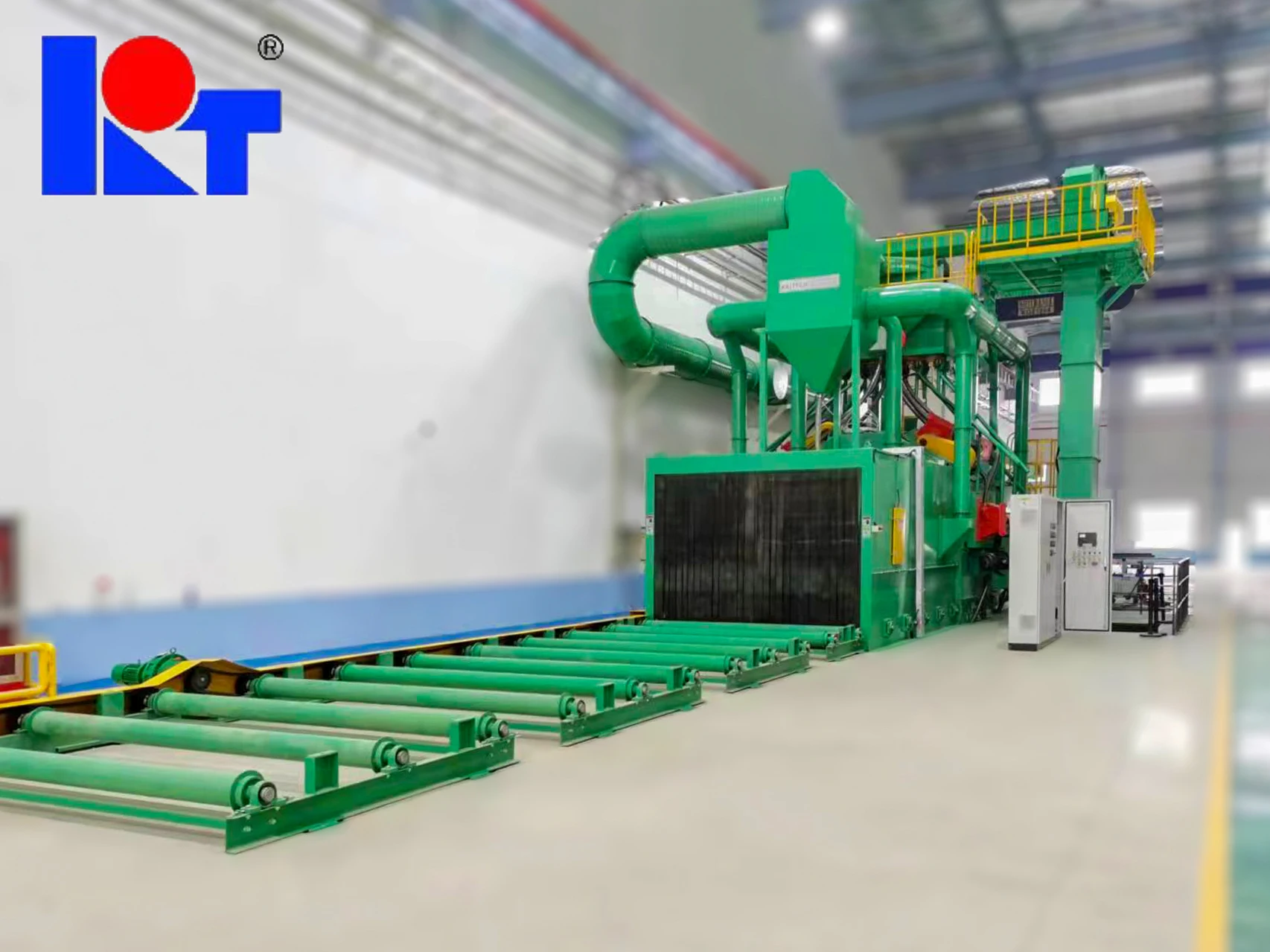 Q69 Continuous Roller Pass Through Type Shot Blasting Equipment or ...