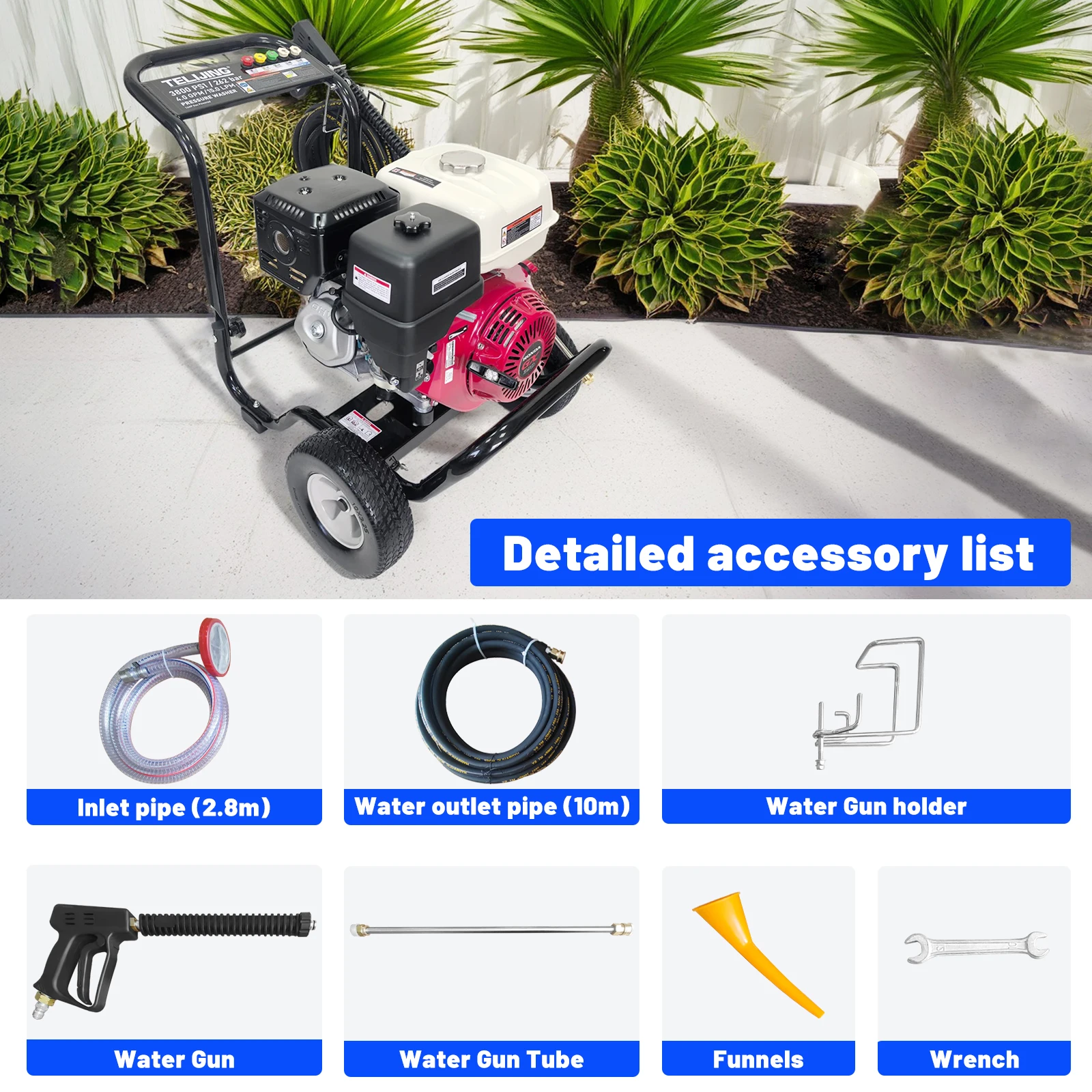 H0nda Gx390 Power AR Pump Pressure Washer - 3800psi/262bar