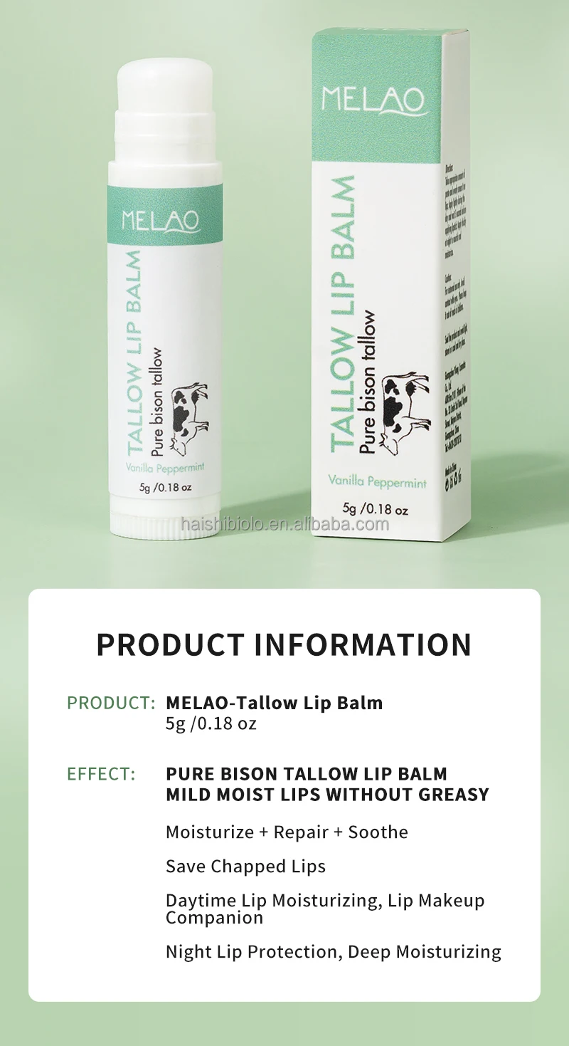 Melao Tallow Lip Balm - Natural Moisturizing & SPF Protection