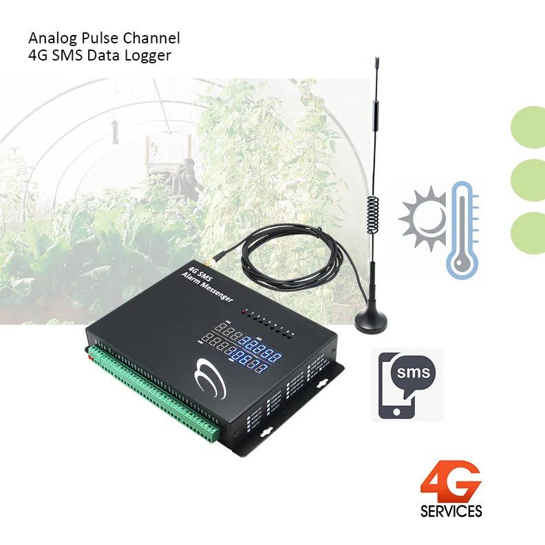 4g Sms Data Logger Temperature Controller Sensor Fire Smoke Detector Alarm Multi Channel ...