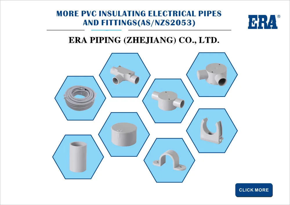 UPVC pipe electric fitting for AS/NZS 2053 Standard electric conduits ...