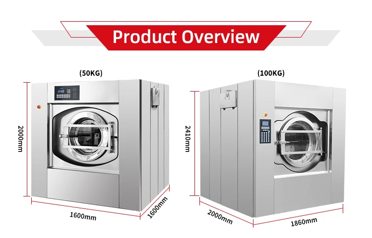 Commercial 50kg Laundry Washing Machines - Fully Automatic