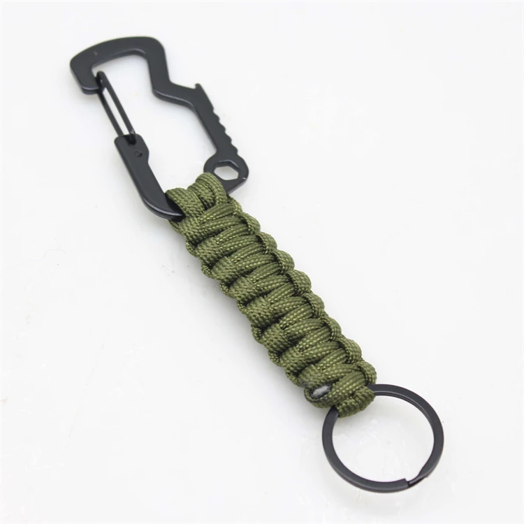 Outdoor Mens Multifunctional Tactical Survival Paracord Keychain with ...