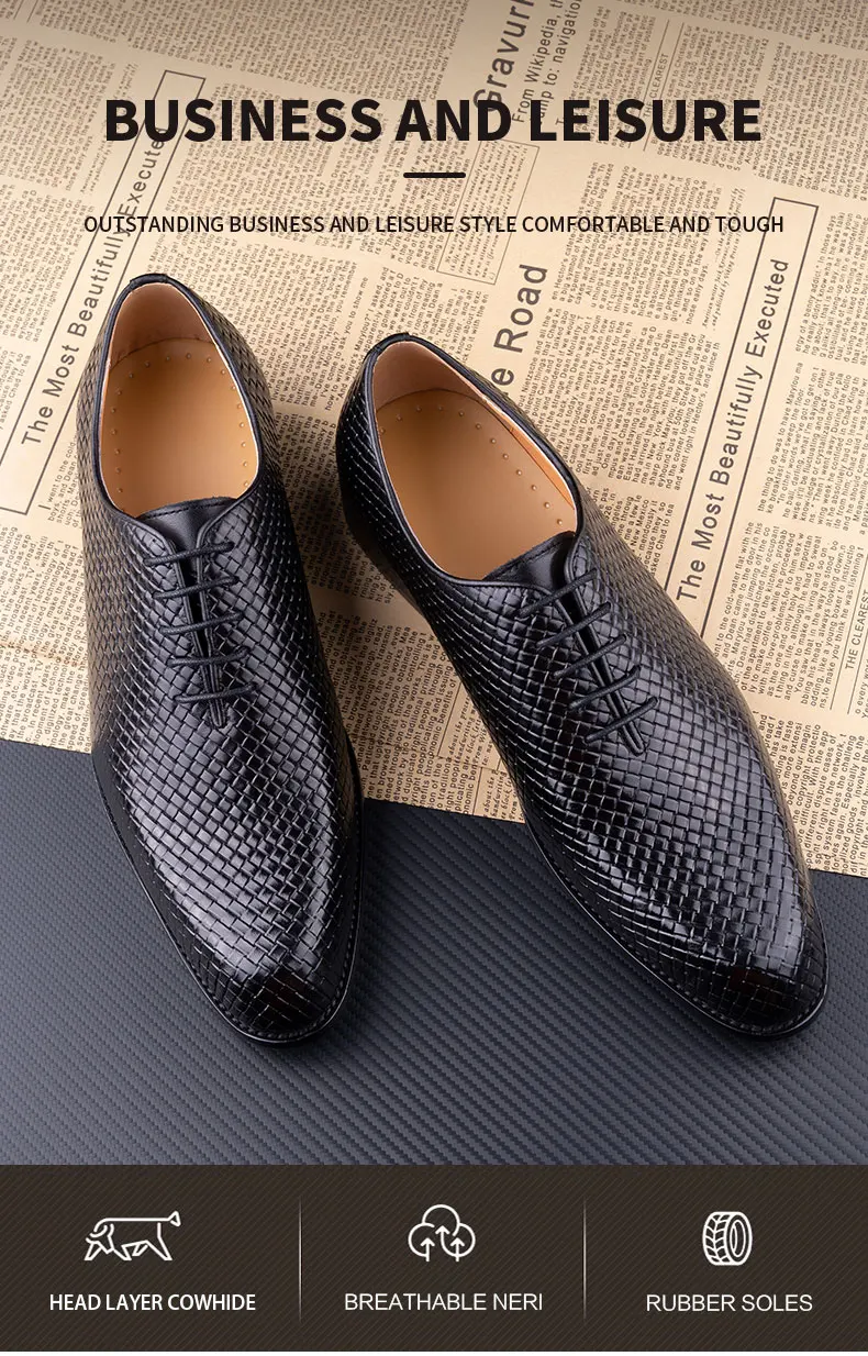 Handmade High Quality Men's Oxford Shoes - Perfect for Weddings