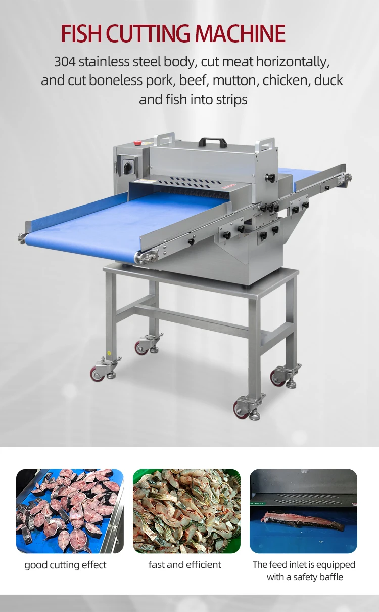 Industrial Automatic Boneless Meat Cutter - 1000kg/h