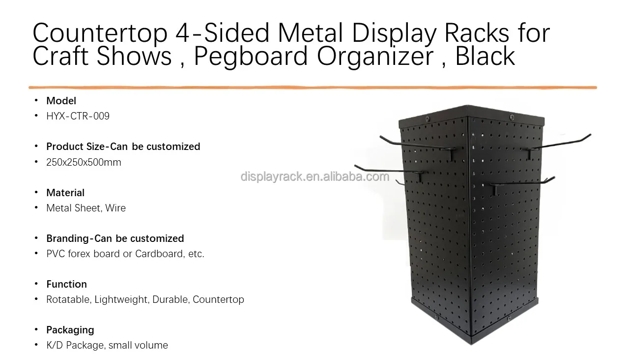 Countertop 4-Sided Metal Display Racks for Craft Shows , Rotatable ...