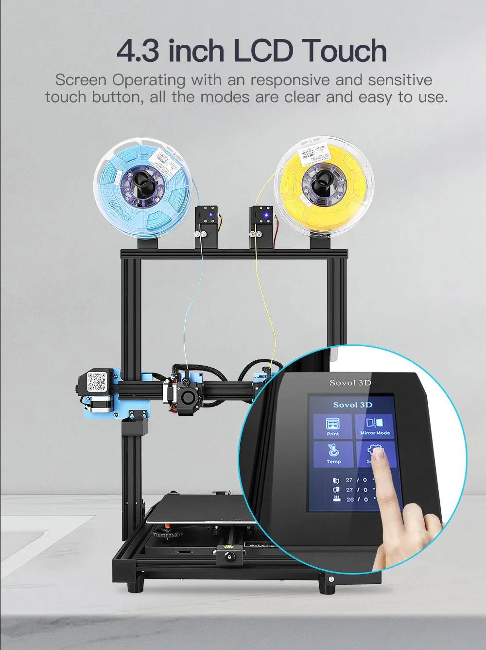 Sovol SV04 IDEX 3D Printer with Dual Extruders & 300x300mm Build Size