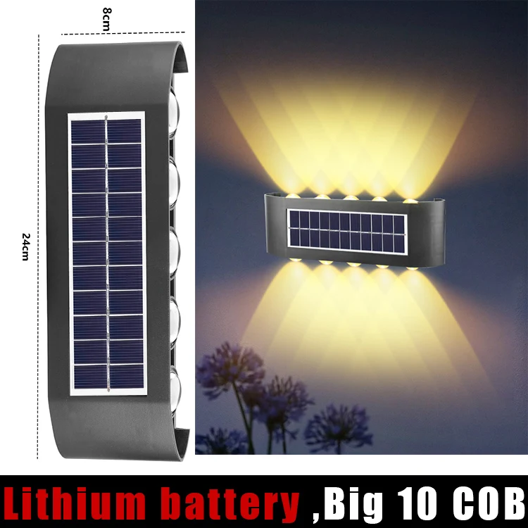 12 Hours Lighting 2 Packs 12 Led Wall Mounted Pathway Lights Outdoor ...