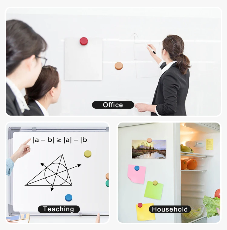 Office Whiteboard Accessories - Colorful Magnetic Buttons