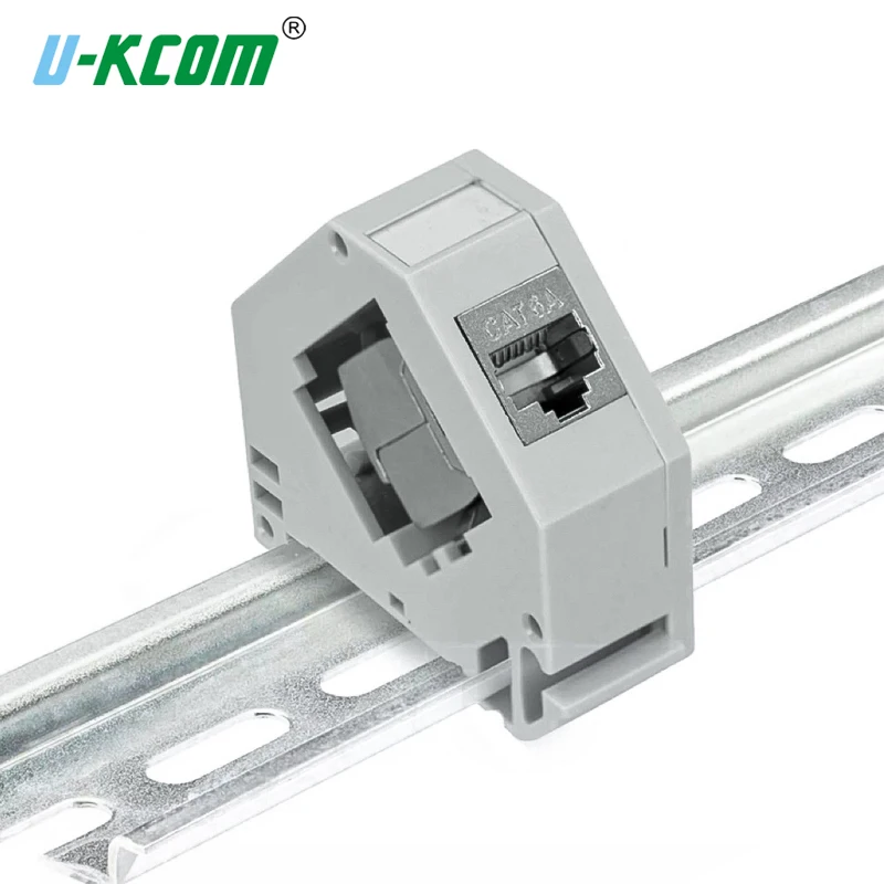 DIN Rail Adapter Bracket for Keystone Module - Cat6a