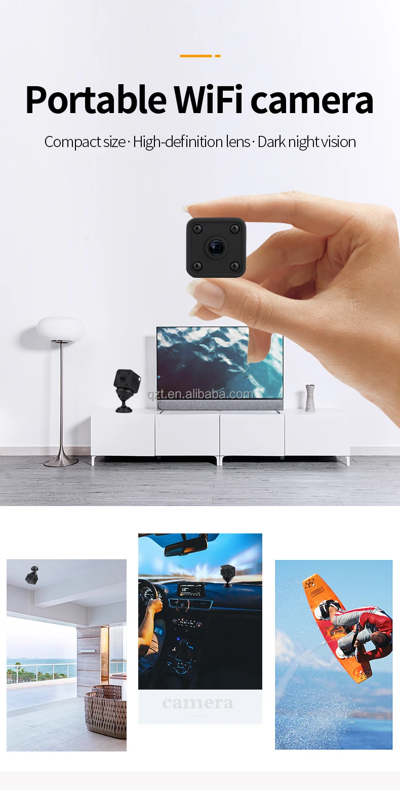 Qzt Mini Wifi Camera Wireless Hd 1080p Indoor Home Security Micro ...