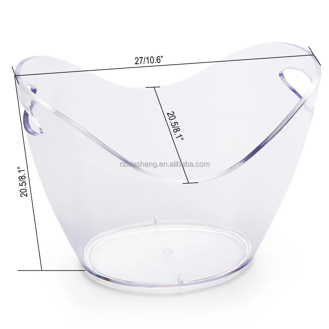 Ingot Ice Bucket Plastic KTV bar Beer Bucket Double Handle Ice Bucket ...