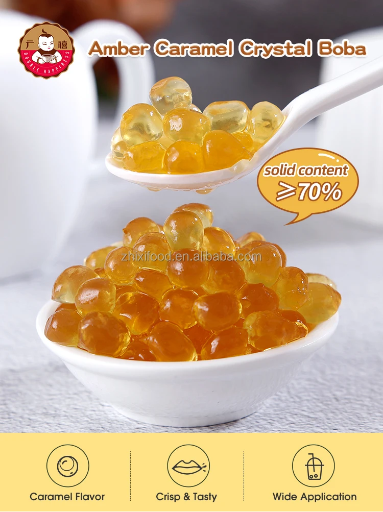 1kg Ready To Eat Amber Flavor Crystal Jelly Boba - Buy Amber Crystal ...