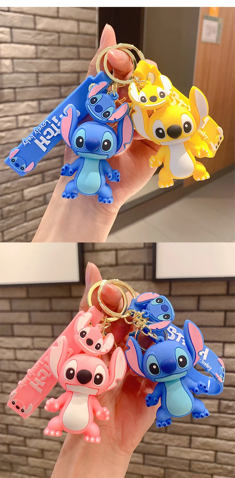 Wholesale Cartoon Animation Kawaii 3d Disneys Stitch Keychain Hot Sale ...