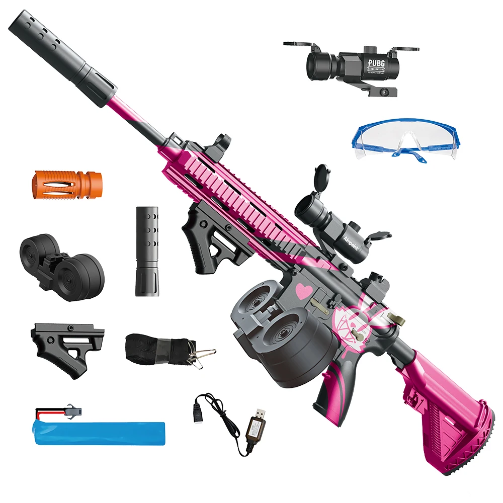 Ak47 M416 M4a1 M4 Electric Gel Blaster Orby Water Bead Splatter Orbeez Gun Toy Nerf Soft Bullet ...