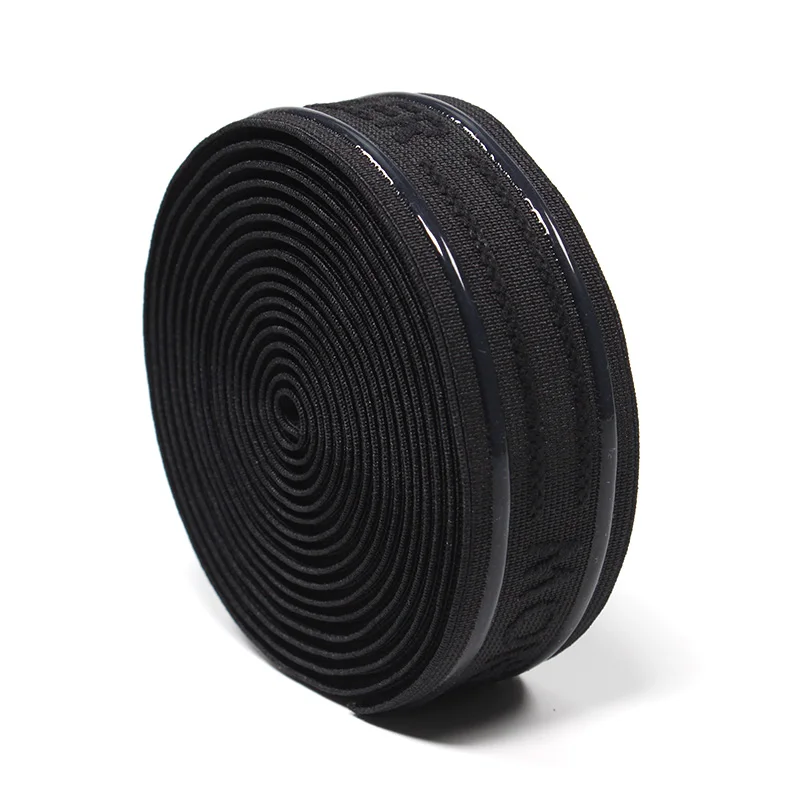 Factory Custom Black Spandex Jacquard Webbing Waistband Silicone Dipped ...