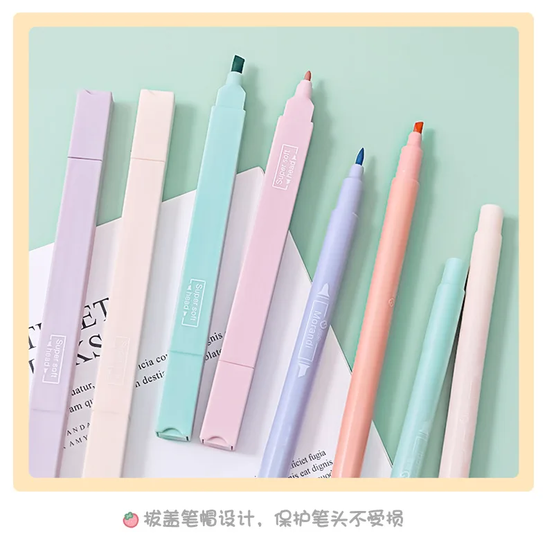 New School Student Block Highlighters Set - 6pcs/box