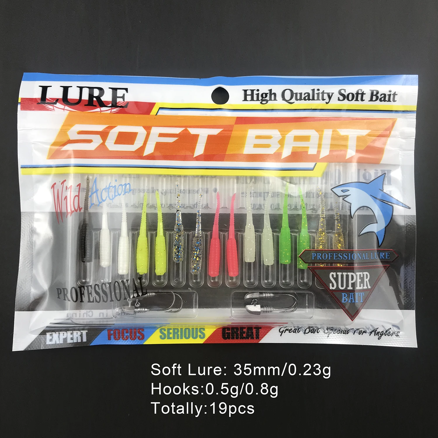 Custom Pintail Lure Fishing Lure Sets 4pcs Lead Head Hook+15pcs Mini ...