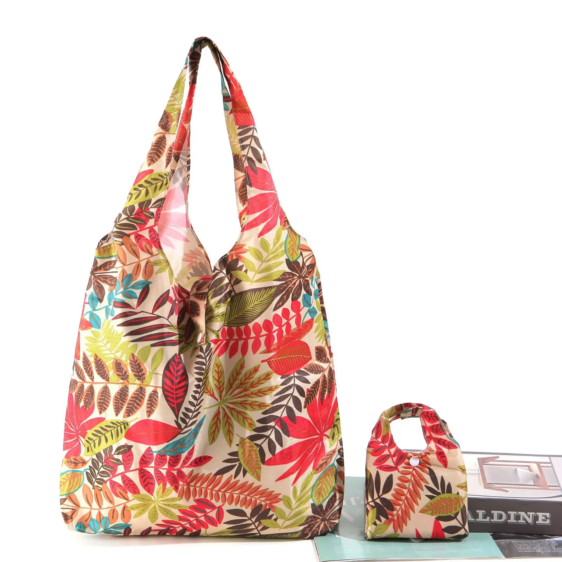 Folding Shopping Bag Reusable Nylon Tote Bag Custom Portable Cloth ...