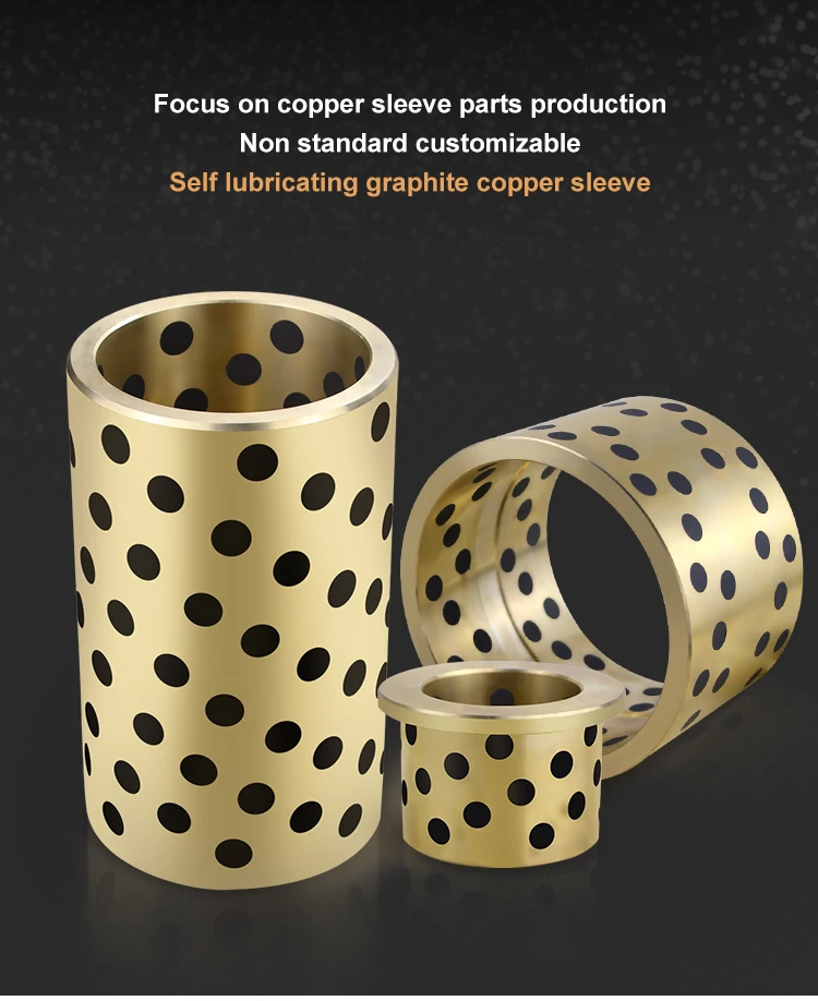 Diggerng Flanged Bronze Sleeve Bearing Graphite Copper Cast Bushing ...