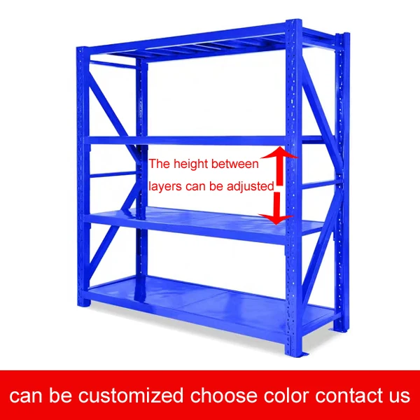 Custom Heavy Duty Shelving 300 Kg Layer Garage Black 4 Tier Warehouse ...