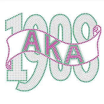 1908 Aka Sorority Logo Custom Heat Press Rhinestone Transfer Flat Back ...