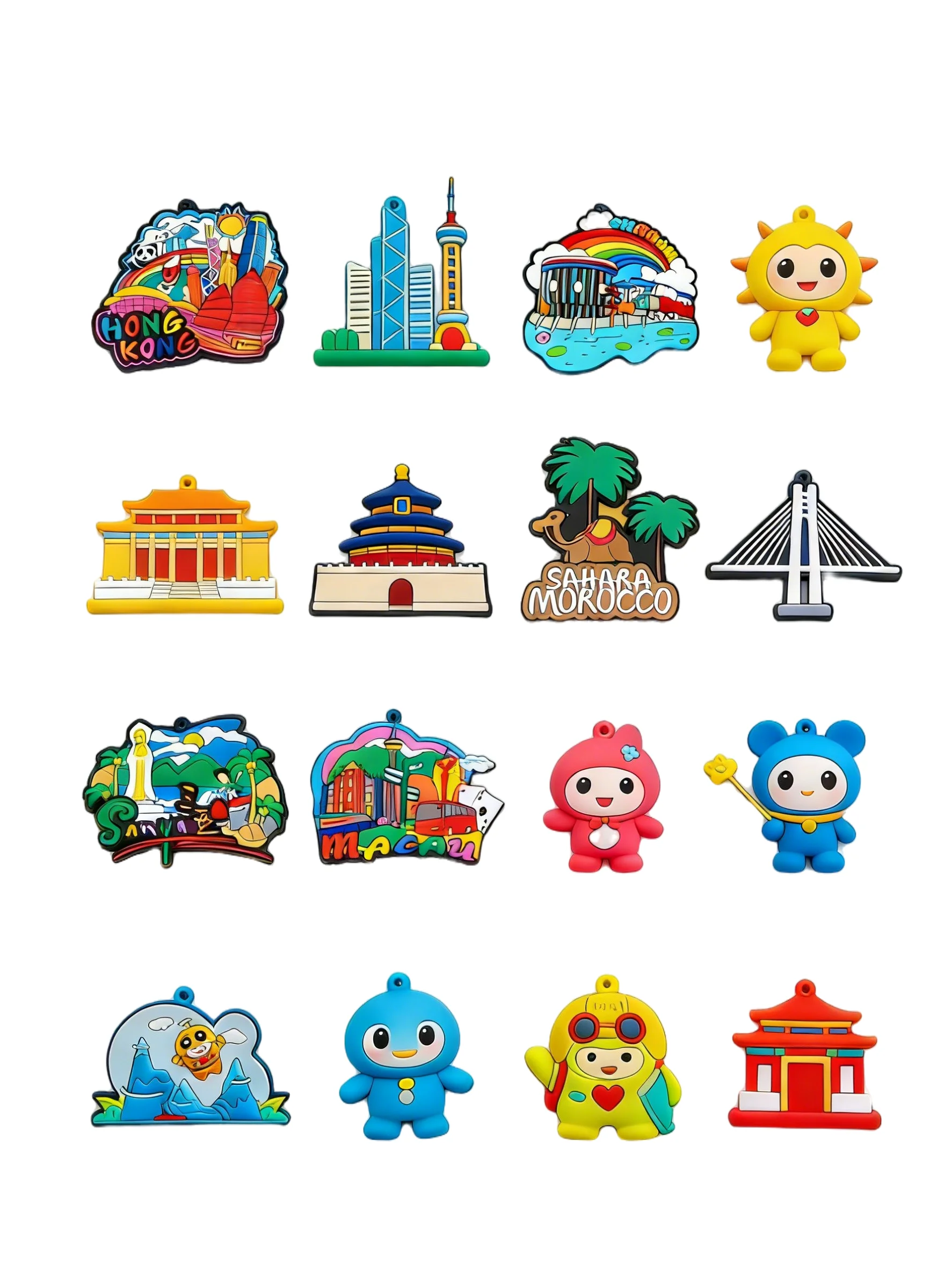 Custom Logo Soft PVC Magnetic Stickers in Various Shapes Refrigerator ...