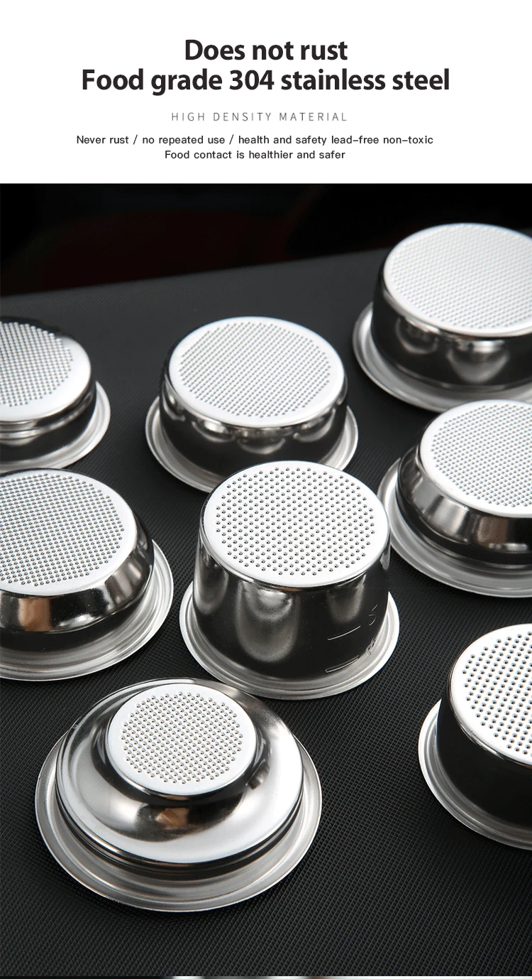 Eco-friendly 38mm Single Layer Stainless Steel Coffee Filter Bowl For ...