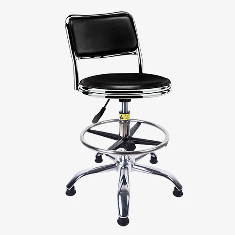 Medical Barber Pu Leather Laboratory Stool Chair Adjustable Esd Lab ...