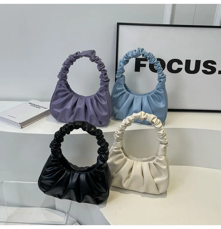 CPC 2024 Underarm Designer Dumpling Waterbase PU Bag Half Moon Trendy ...