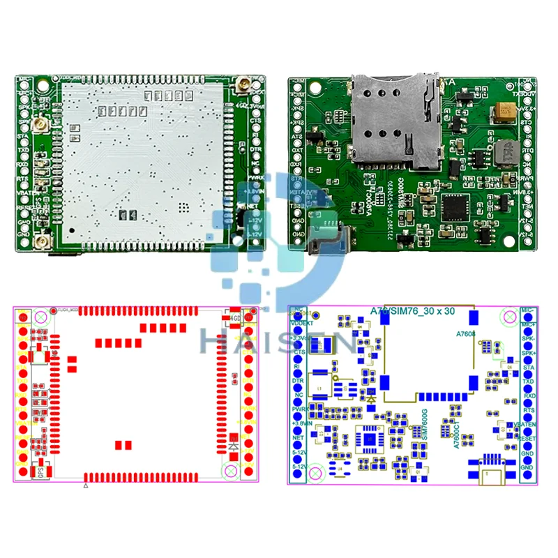 Haisen Simcom Sim7600sa Core Board Sim7600 Sim7600sa Lte 4g Cat1 Voice Gnss Development Board