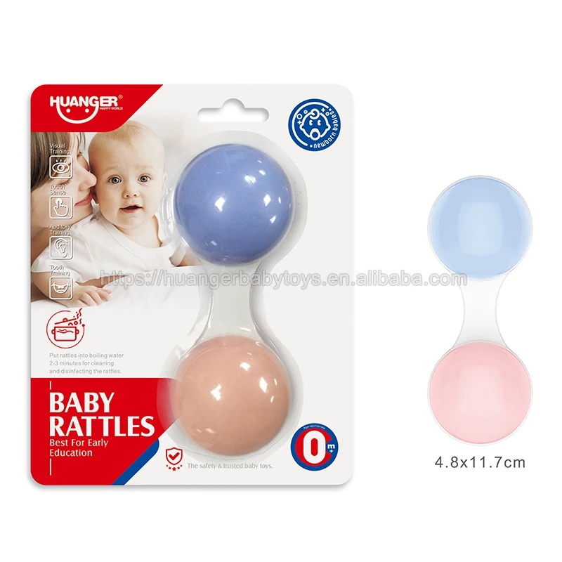 Huanger Blister Card Package Infant Sensory Soft Rattle Baby Chew Toy ...